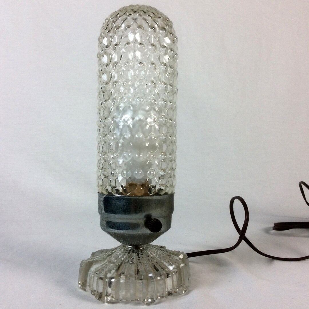 Vintage 1940s Glass Vanity Lamp - Etsy