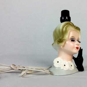 Vintage 1980s Lady Head Lamp - Etsy