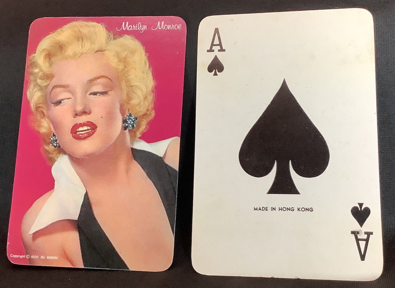 Vintage 1956 Marilyn Monroe Playing Cards - Etsy