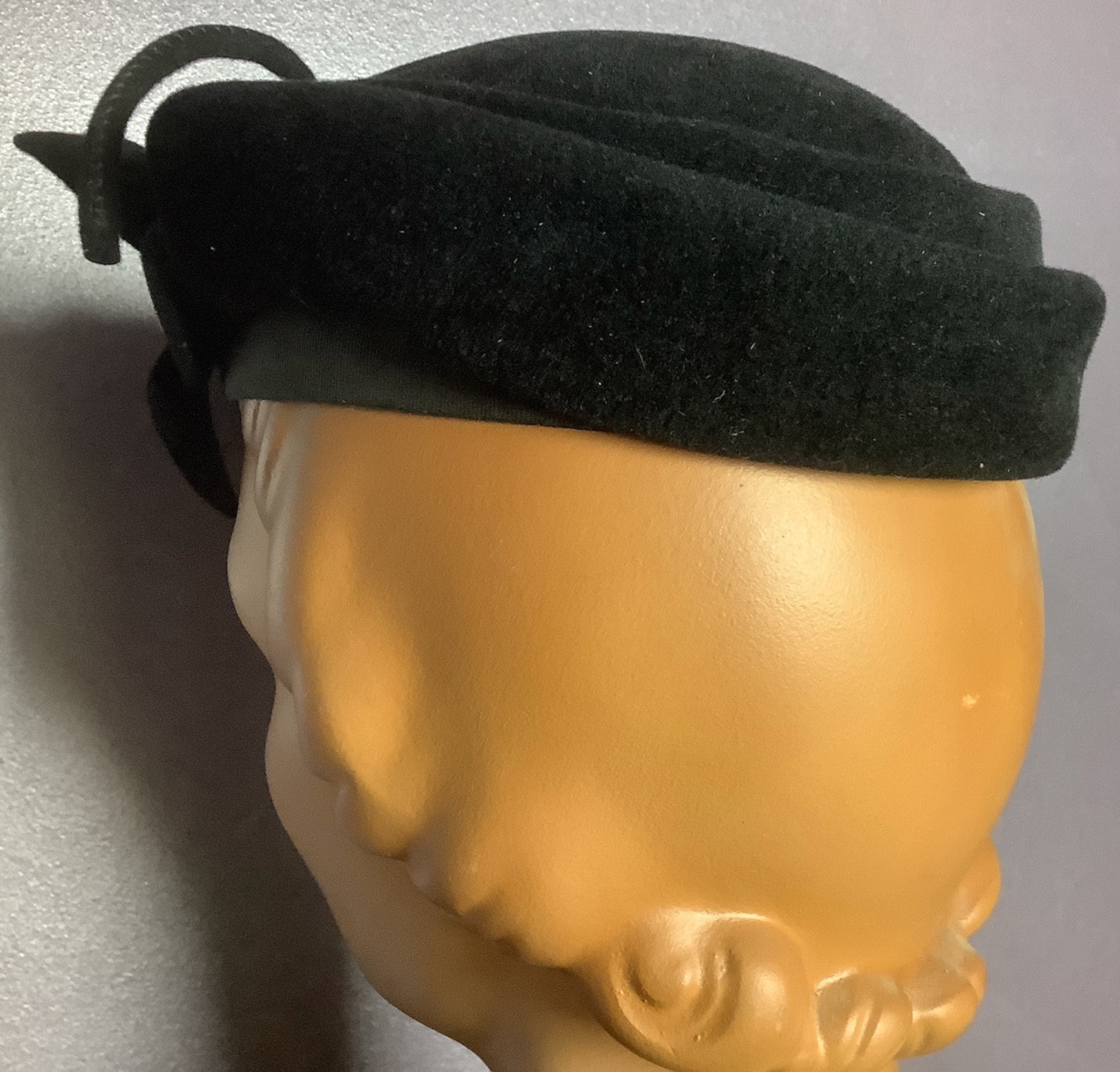 Vintage 1950s Ladies Black Hat With Flower - Etsy