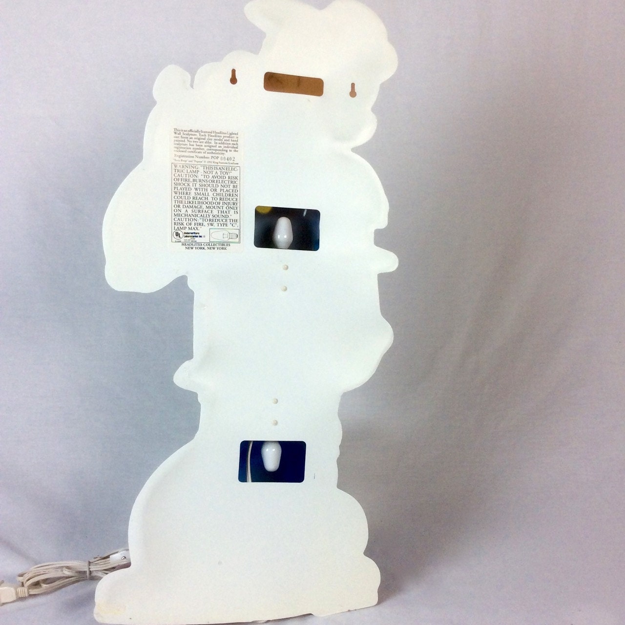 Vintage 1990s Headlites Blow Mold Popeye the Sailor Wall Lamp - Etsy