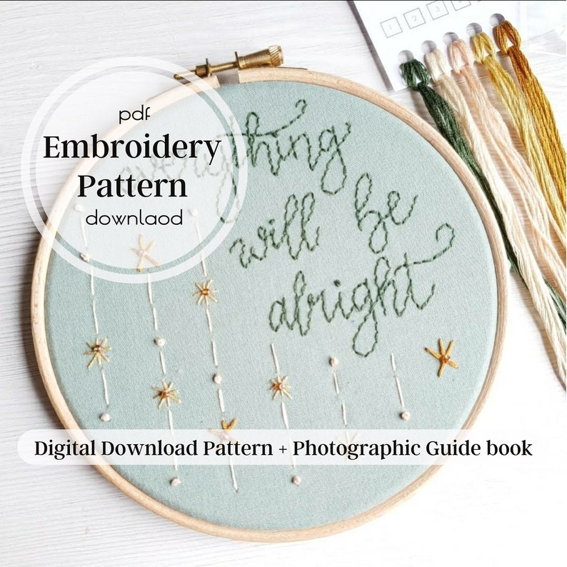 Hand Embroidery Pattern Positive Pattern Embroidery Pattern - Etsy