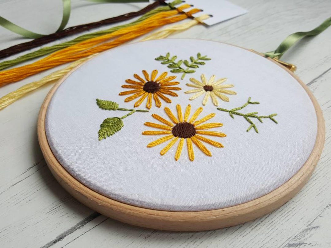 Sunshine Hand Embroidery Kit, Stitch Kit, Craft Kit, Needle Work ...