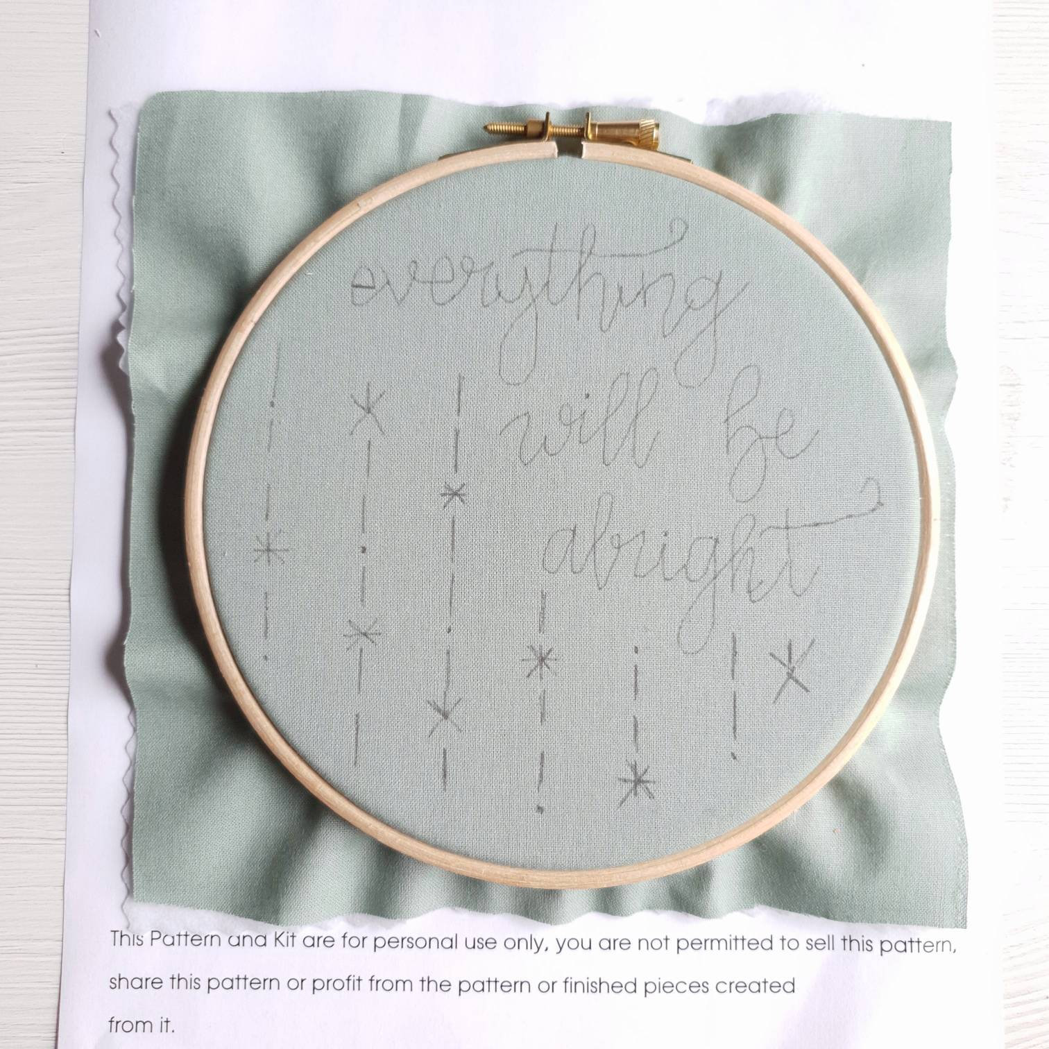 Hand Embroidery Pattern Positive Pattern Embroidery Pattern - Etsy