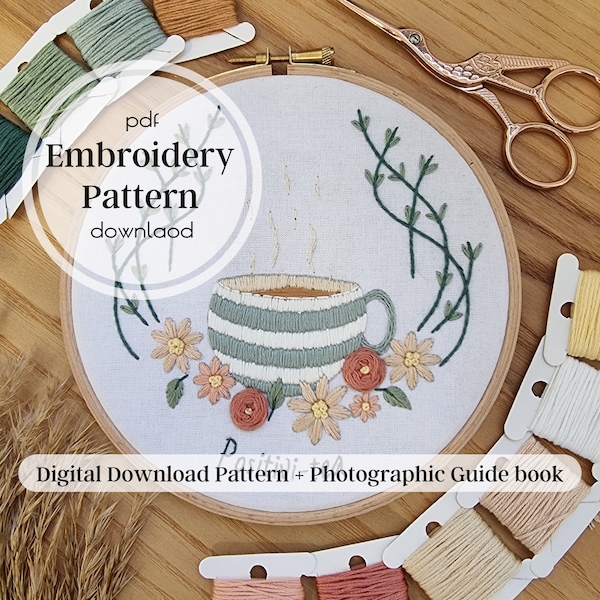 Tea Embroidery - Etsy