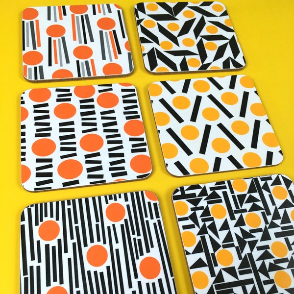 Yellow Coasters - Etsy