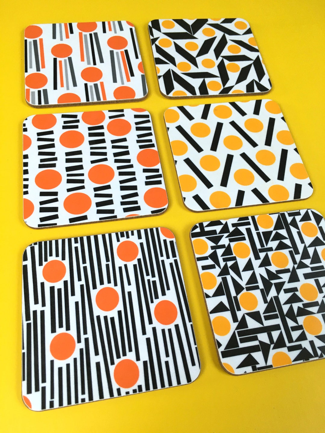 4 Coaster Set, Orange Cork Coaster, Cork Coasters, Christmas Gift Uk ...