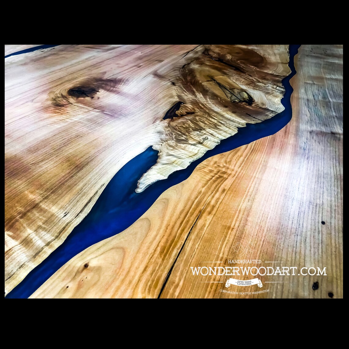 Live Edge Dine Table Maple Epoxy Table Resin Table | Etsy