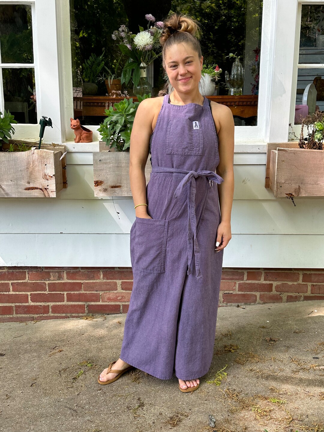 Purple Durable Cotton Canvas Pottery Apron Ceramic Apron Throwing Apron ...