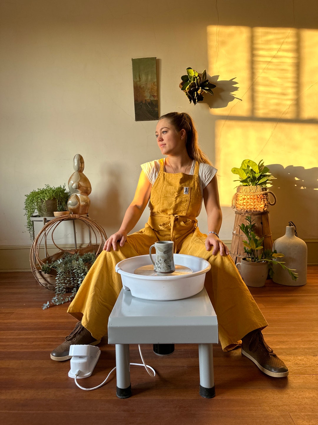 Marigold!!! Durable Cotton Canvas Pottery Apron Ceramic Apron Throwing ...