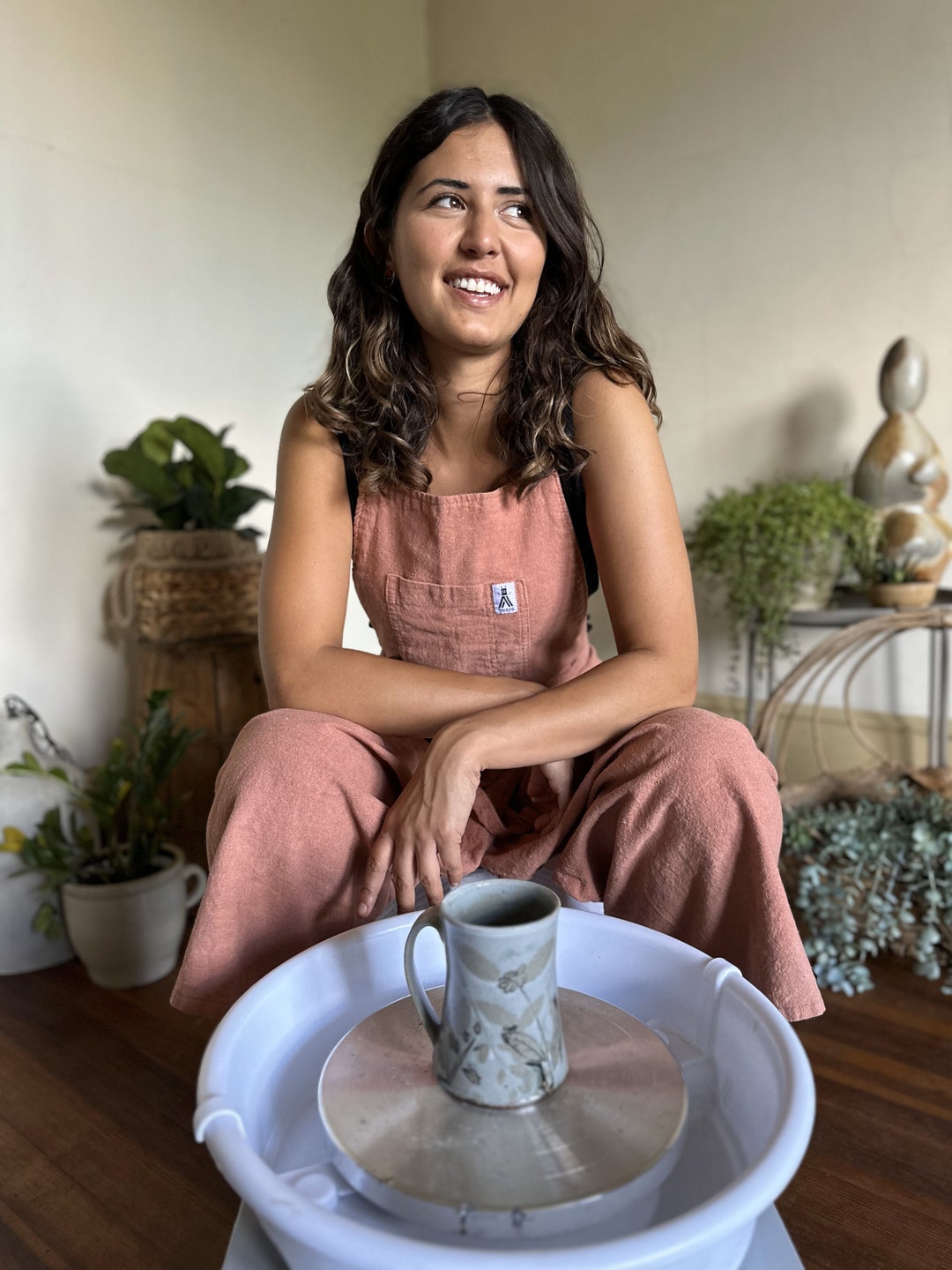 Rust Durable Cotton Canvas Pottery Apron Ceramic Apron Throwing Apron ...