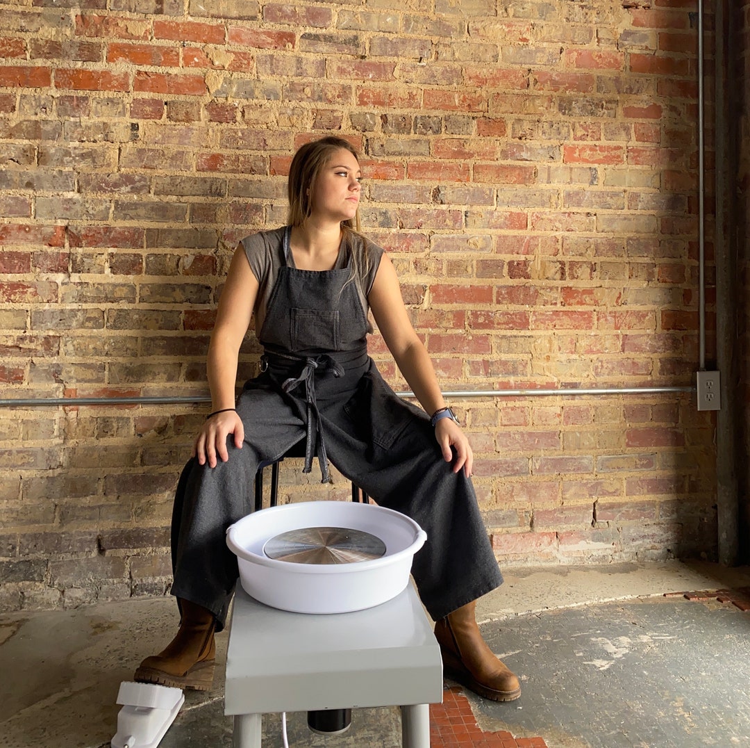 Dark Gray Durable Cotton Canvas Pottery Apron Ceramic Apron Throwing ...