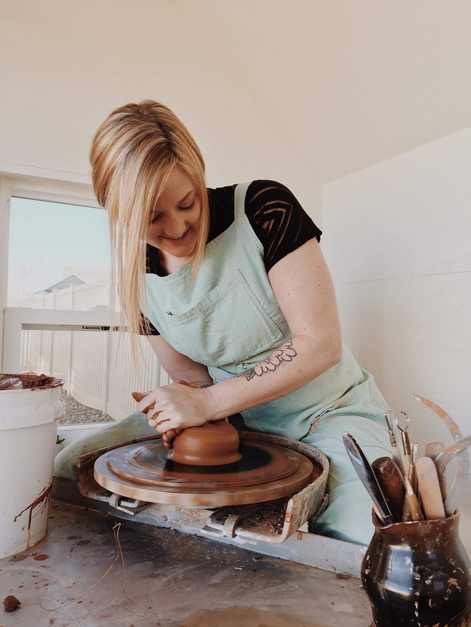 Aqua Blue Durable Cotton Canvas Pottery Apron Ceramic Apron - Etsy