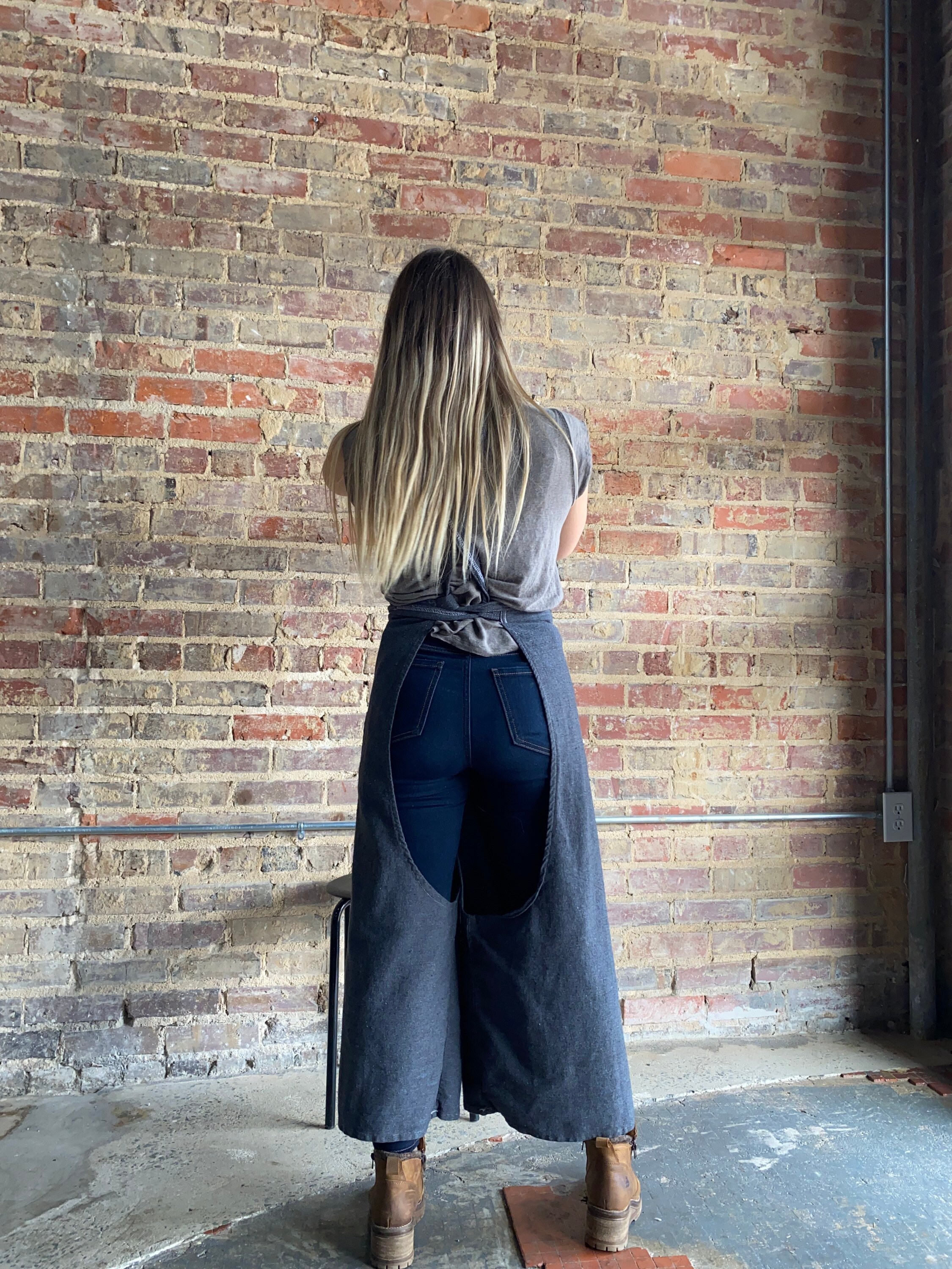 Dark Gray Durable Cotton Canvas Pottery Apron Ceramic Apron - Etsy