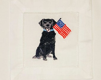 Black Lab Napkin - Etsy