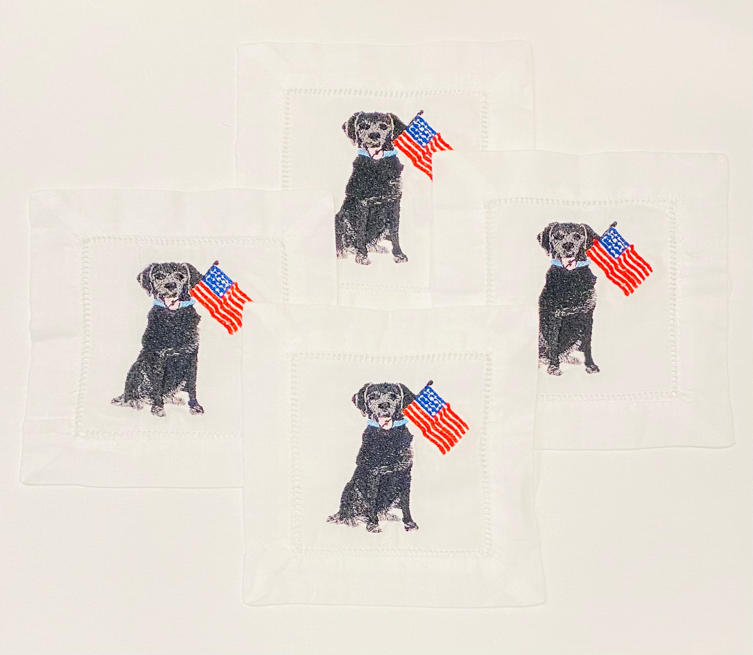 Cocktail Napkin With Black Lab - Etsy