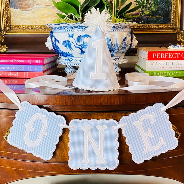 Monogrammed Birthday Hat and Banner - Etsy