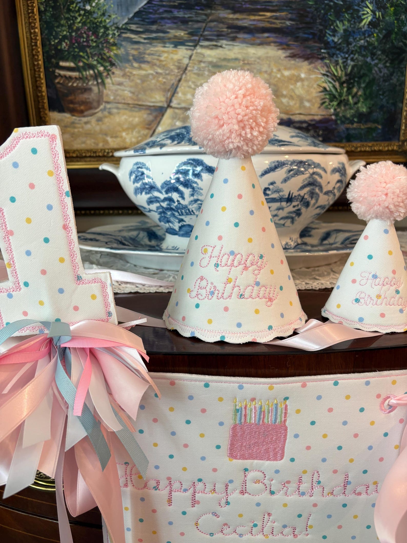 Custom Birthday Party Bundle: Hat, Banner, Cake Topper - Etsy