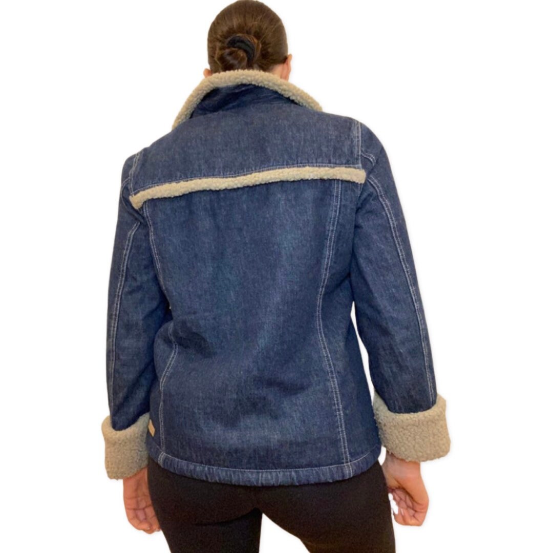 Denim Jacket, Fur Trim, Y2K Jackets and Coats, 2000's Denim Jacket ...