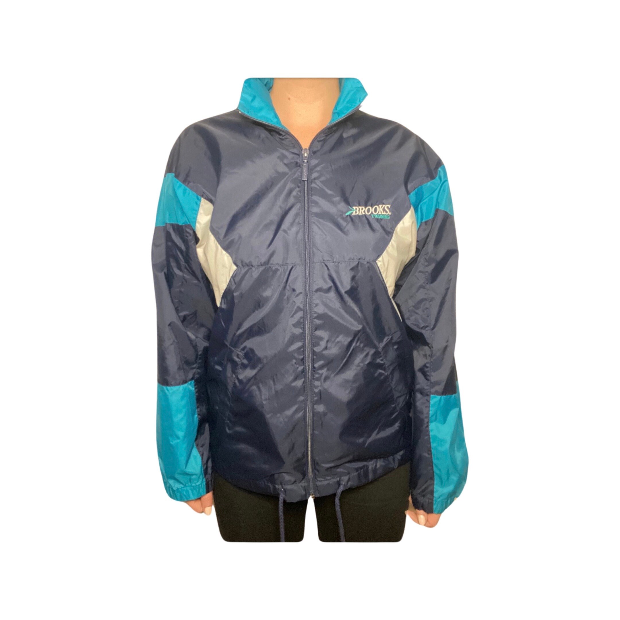 80's Windbreaker, Brooks Raincoat, Size Medium, Blue, Retro Rain Jacket ...