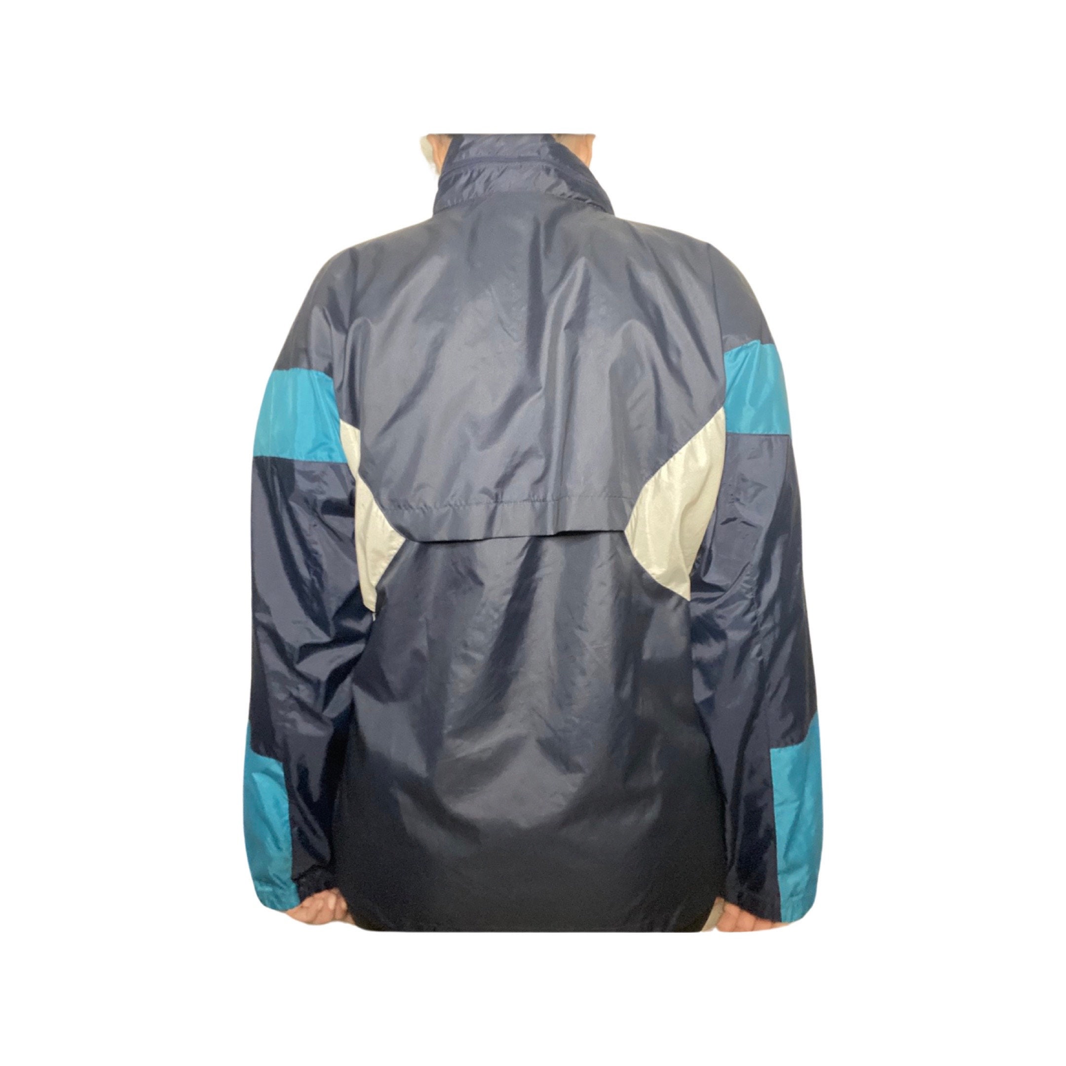 80's Windbreaker, Brooks Raincoat, Size Medium, Blue, Retro Rain Jacket ...
