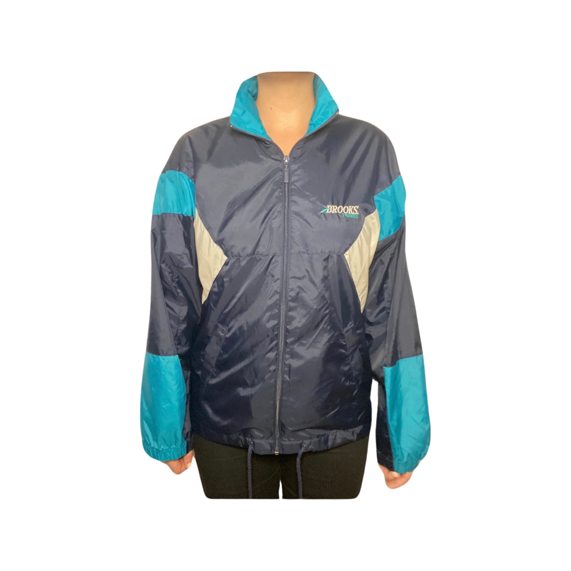 80's Windbreaker, Brooks Raincoat, Size Medium, Blue, Retro Rain Jacket ...