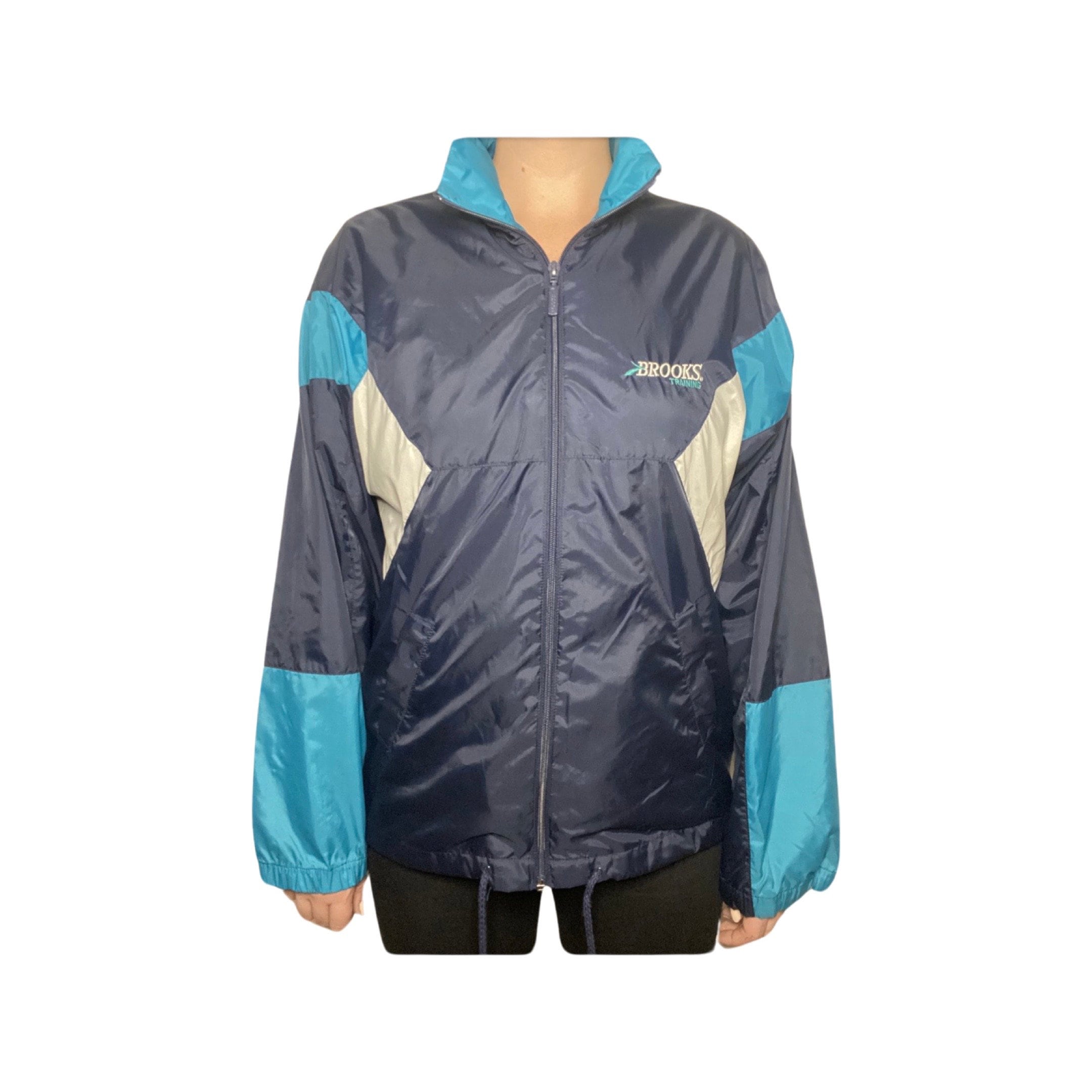 80's Windbreaker, Brooks Raincoat, Size Medium, Blue, Retro Rain Jacket ...