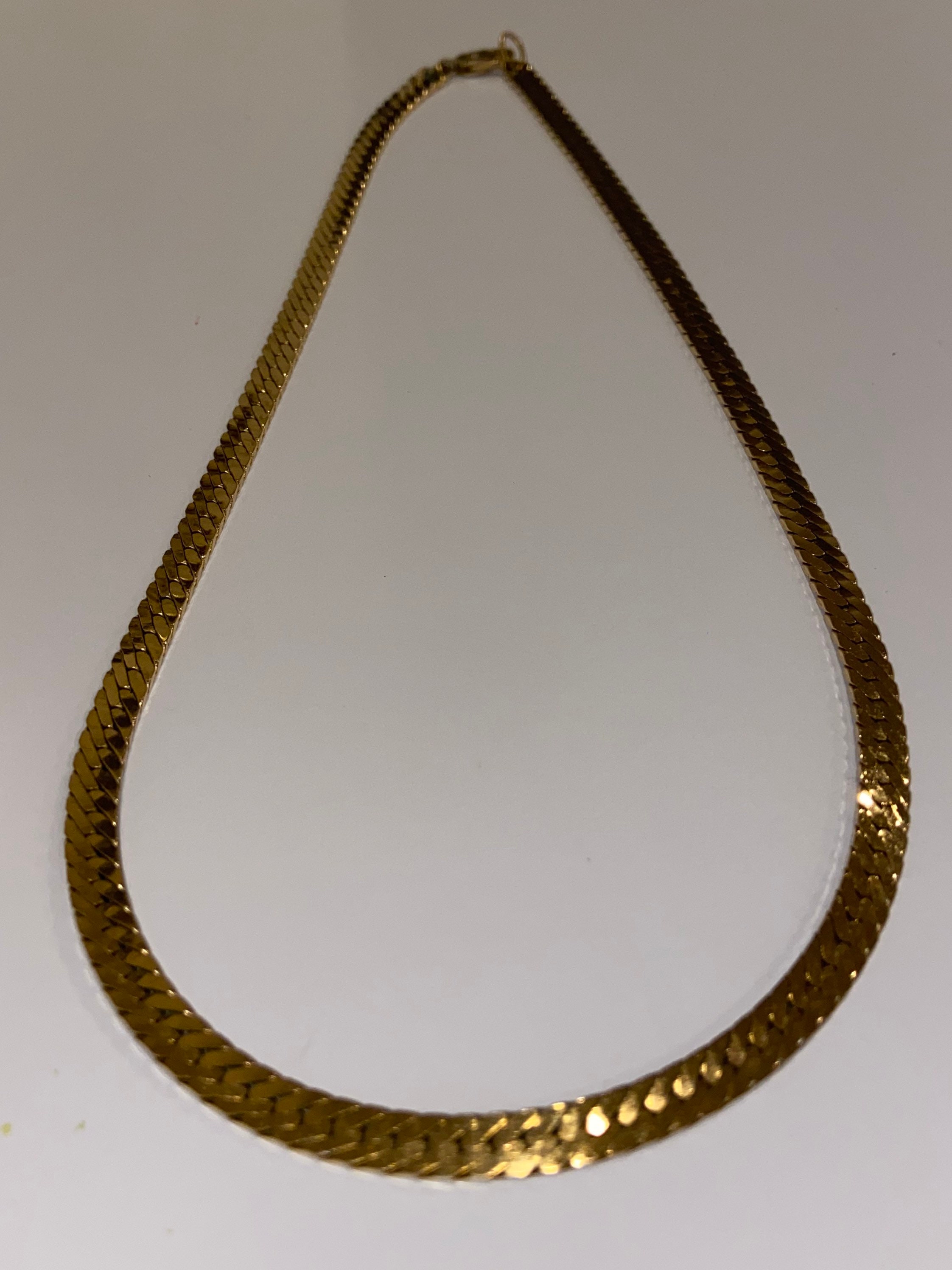 90s yellow gold chain simple costume jewellery necklace | Etsy