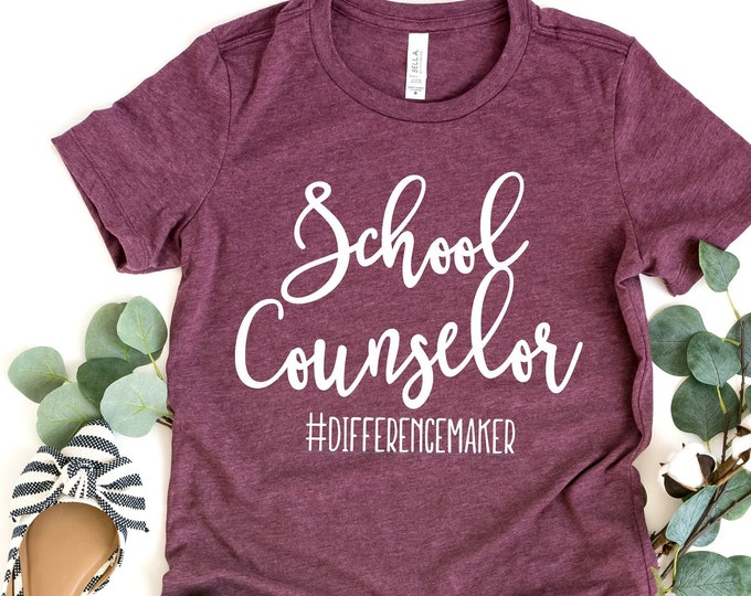 School Counselor Shirt Women, School Counselor Gifts, School Counseling ...