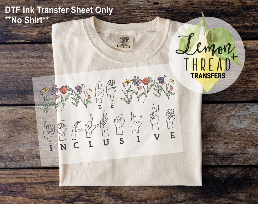 ASL DTF Transfer, American Sign Language Dtf Heat Transfers Print, SLP ...