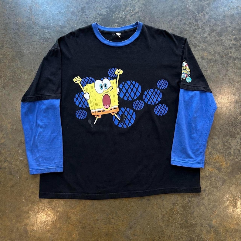 Vintage Spongebob Squarepants the Movie Long Sleeve T-shirt / XL - Etsy