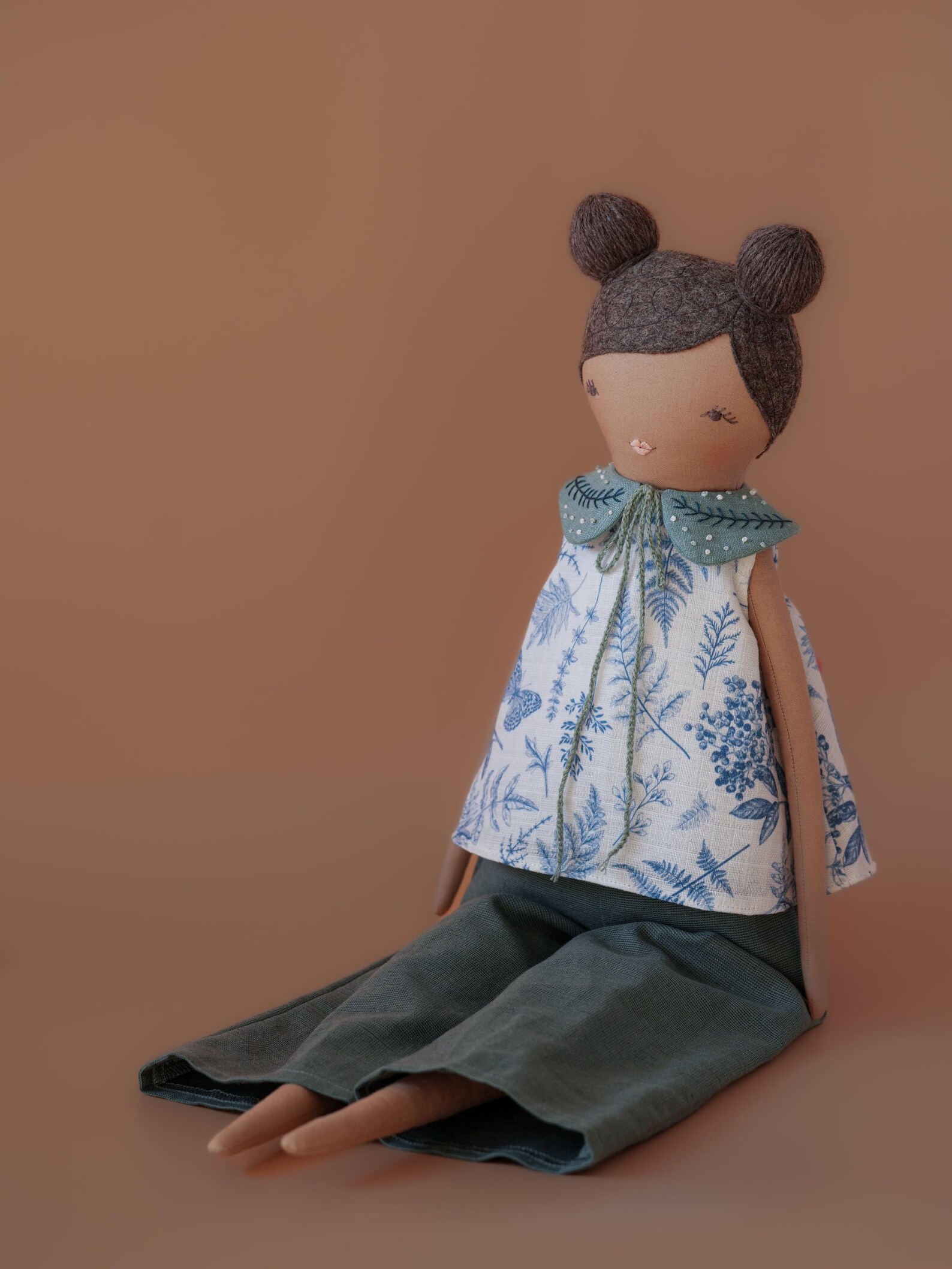 Handmade Linen Doll 27 Inch – Large Soft Fabric Girl Doll, Heirloom Eco ...