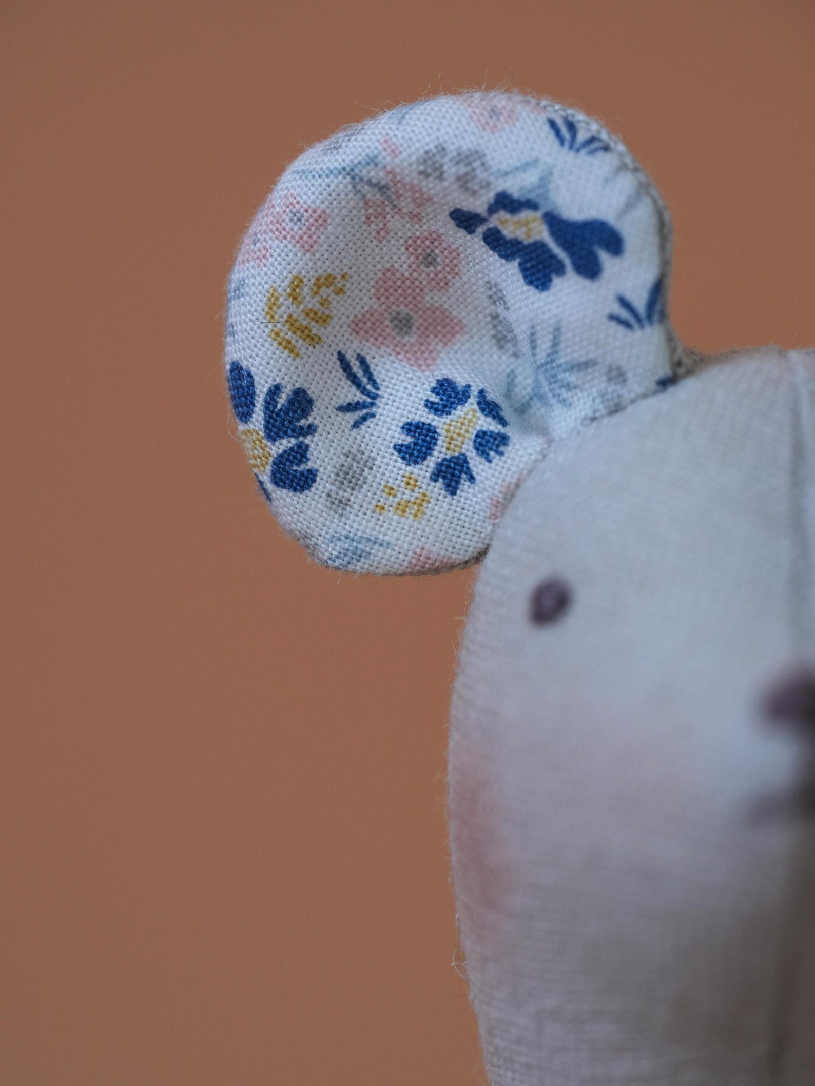 Handmade Linen Mouse Toy: Heirloom Animal Doll in Blue Overalls - Etsy