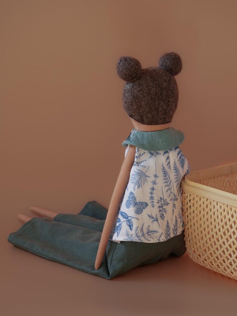 Handmade Linen Doll 27 Inch – Large Soft Fabric Girl Doll, Heirloom Eco ...