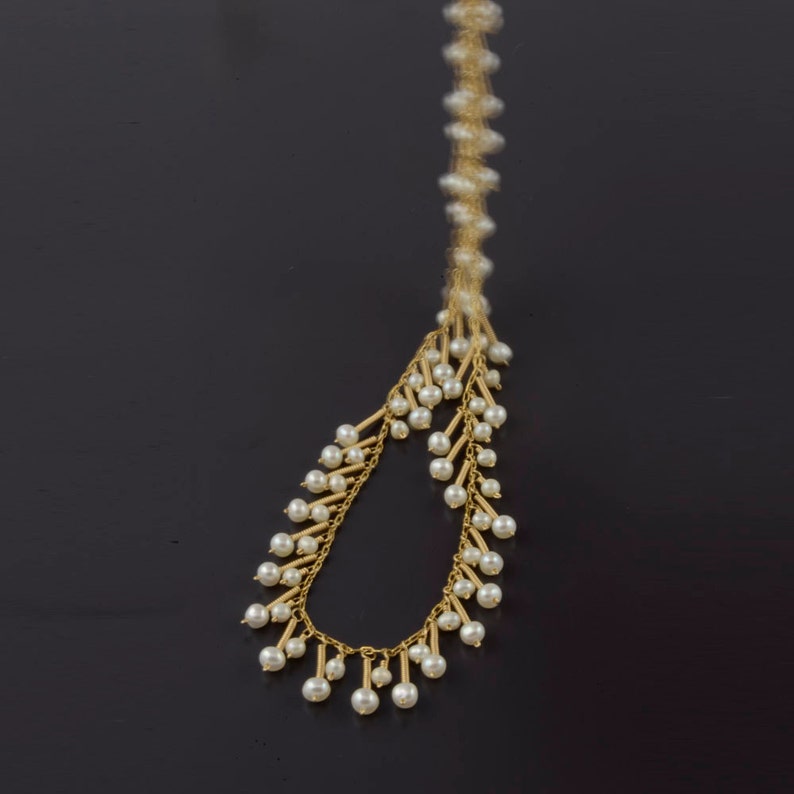 Bridal Pearl Necklace Cluster Pearl Necklace White Pearl Etsy