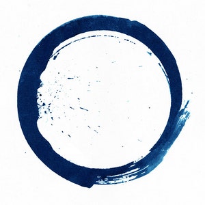 Blue Abstract Watercolor Prints Set of Two Indigo Navy Wall Art Stripes ...