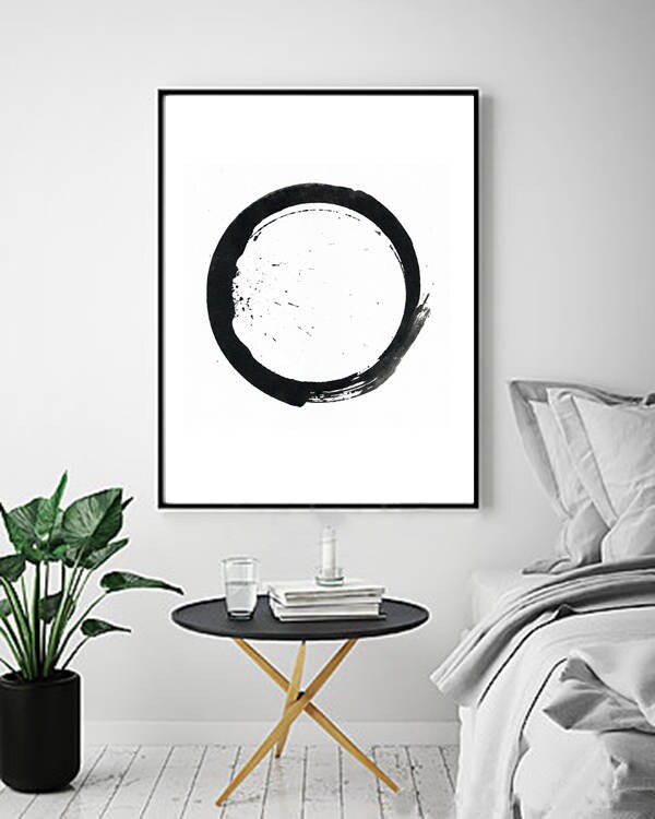 Circles Abstract Black And White