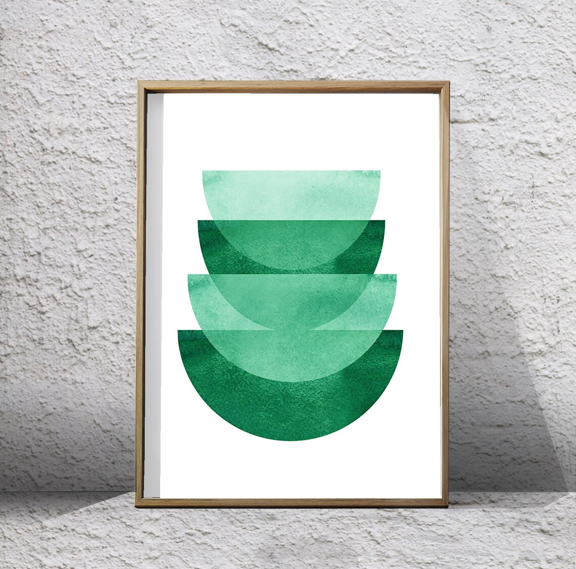 Abstract Prints Set, Emerald Green Abstract Wall Art, Large Abstract ...