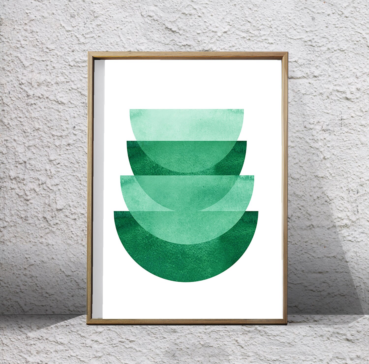 Abstract Prints Set, Emerald Green Abstract Wall Art, Large Abstract ...