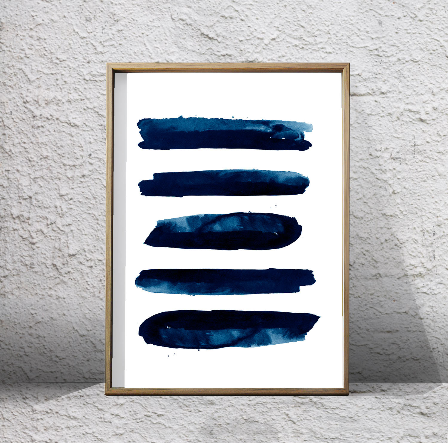 Large Abstract Art Watercolor Paintings Indigo Prints Wall Art - Etsy