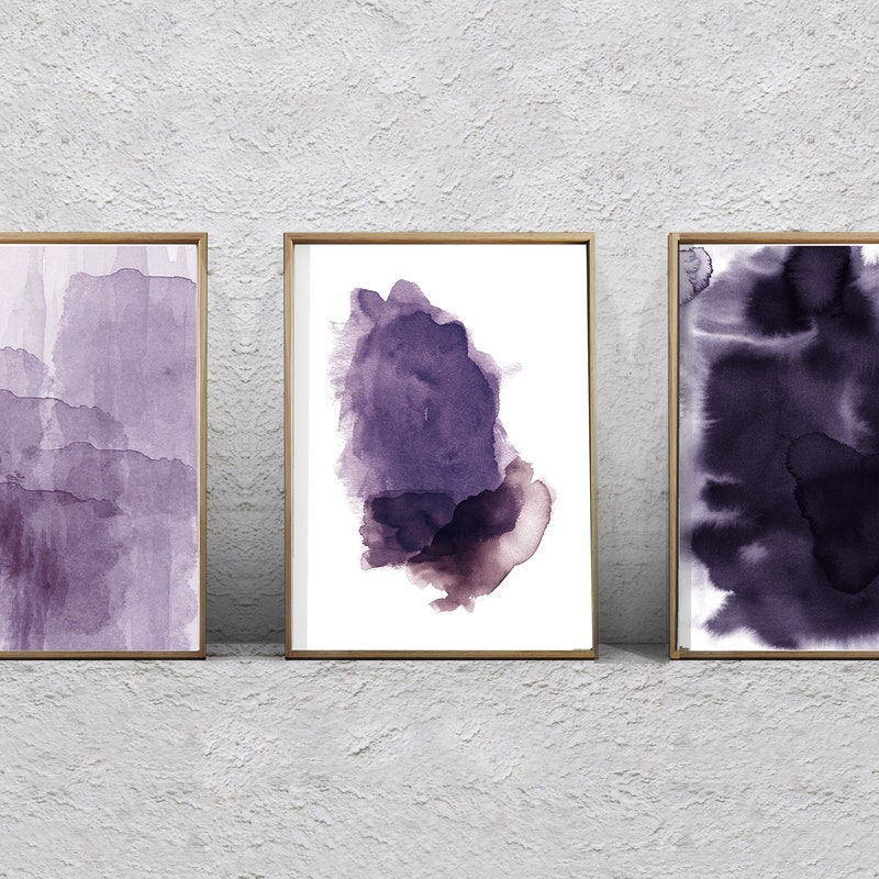Lilac Abstract Art - Etsy