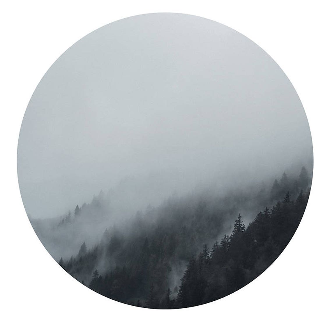 Nature Circle Prints Landscape Photographs Scandinavian Poster - Etsy