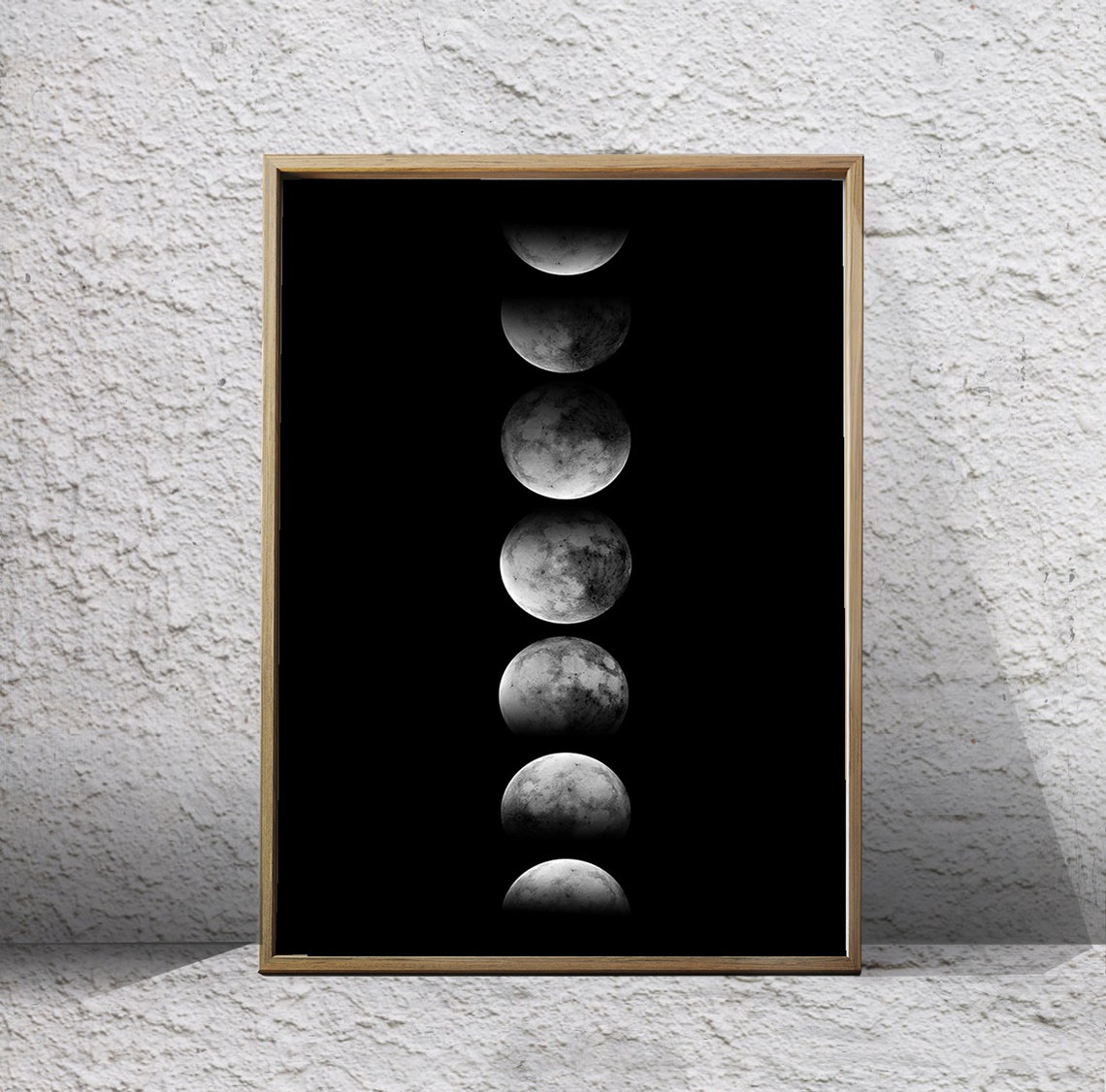 Moon Phases Print Large Wall Art Boho Home Decor Lunar Phase - Etsy