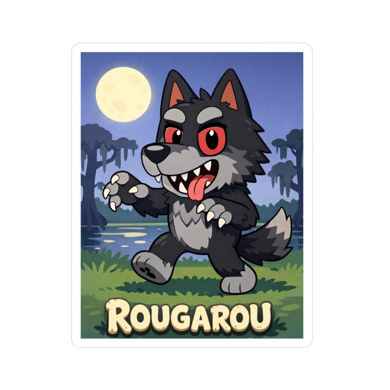 Werewolf Monster Sticker - Etsy