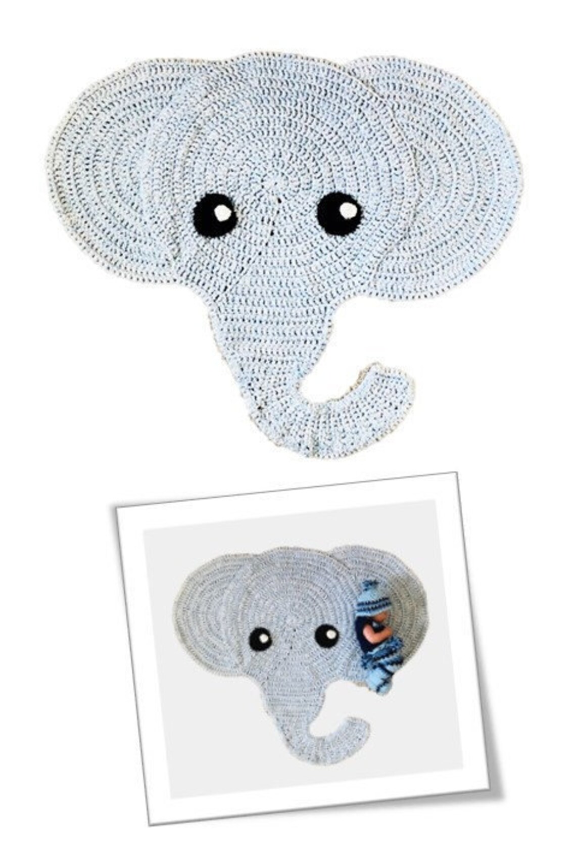 Elephant Rug Crochet PATTERN Baby Boy Baby Girl Gift Simple Easy Fast ...
