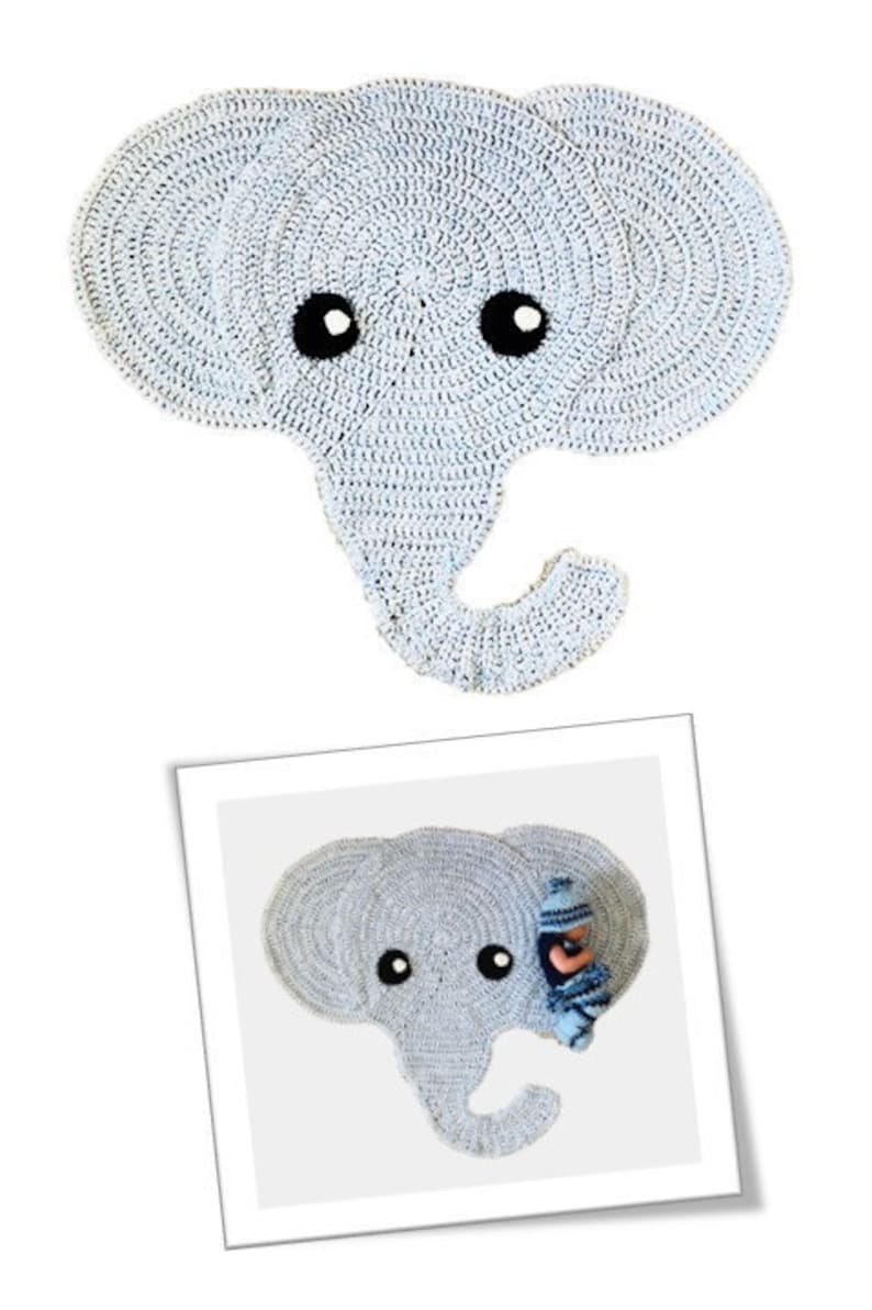 Elephant Rug Crochet PATTERN Baby Boy Baby Girl Gift Simple Easy Fast ...