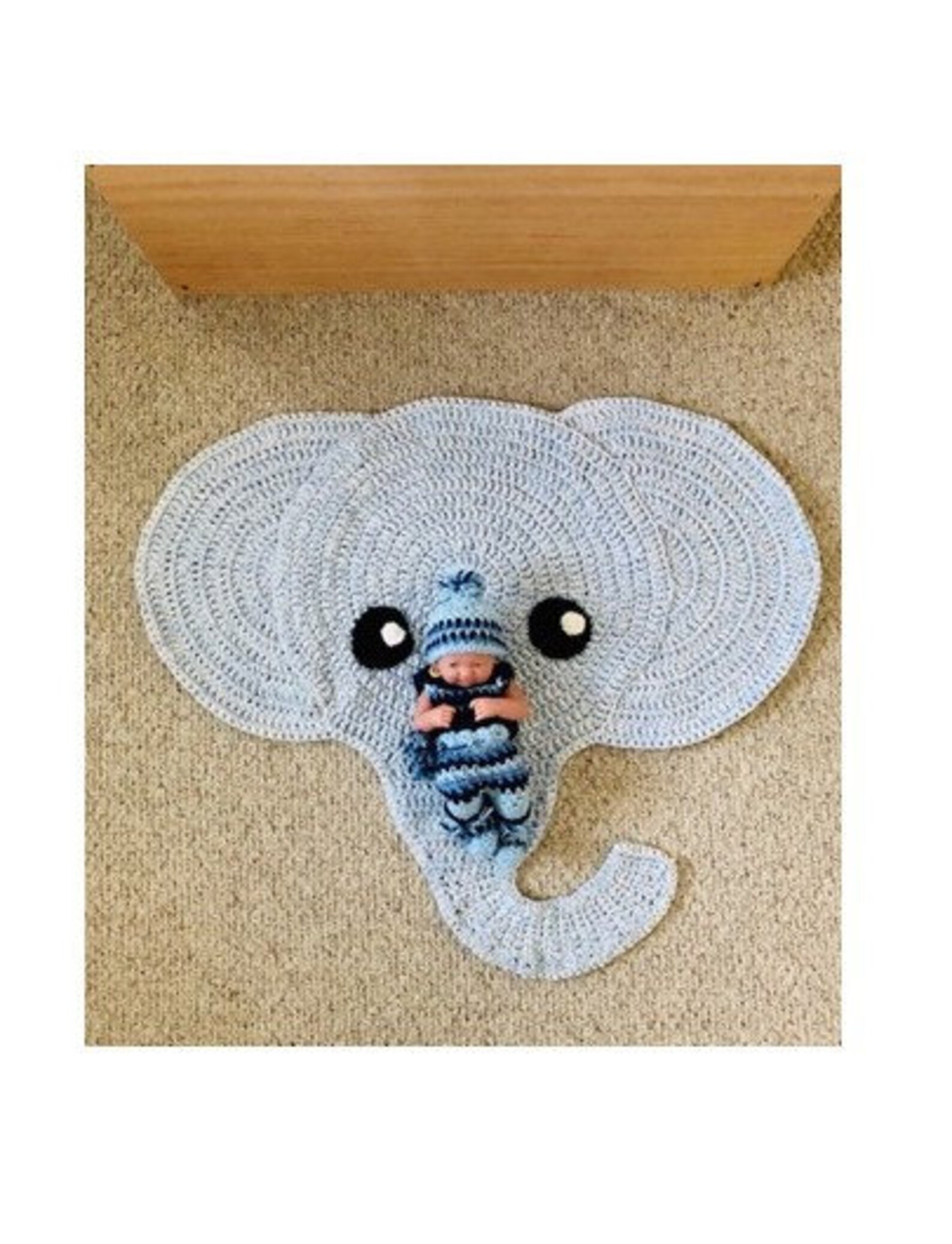 Elephant Rug Crochet PATTERN Baby Boy Baby Girl Gift Simple Easy Fast ...