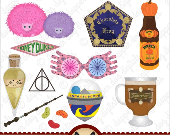 Harry Potter Clipart Pack - Commercial Use, Digital Clip Art, Digital ...