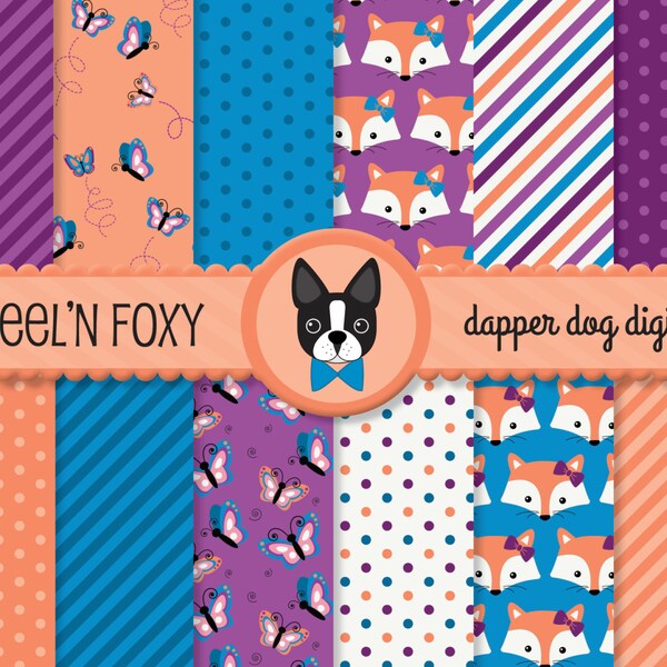 Fox Clipart Set Commercial Use, Vector Images, Digital Clip Art ...