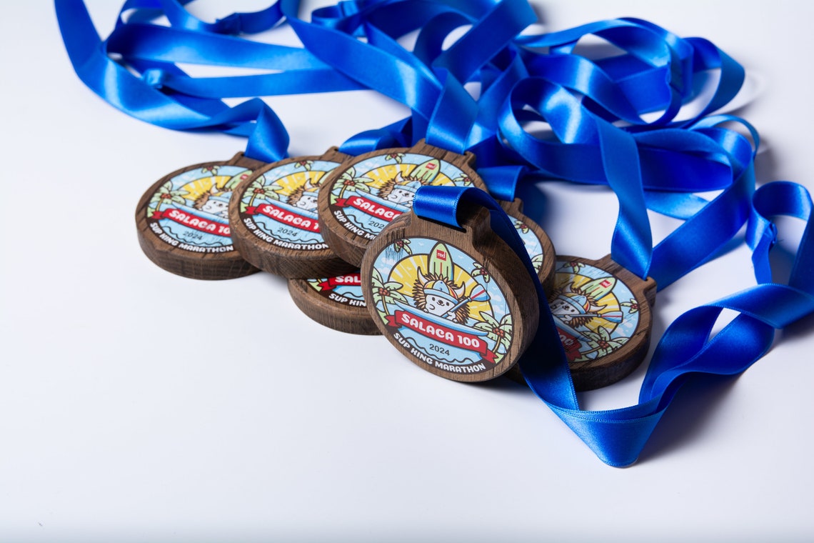 Custom Wooden Sports Medals Made of Oak Wood, Personalized, SUP ...